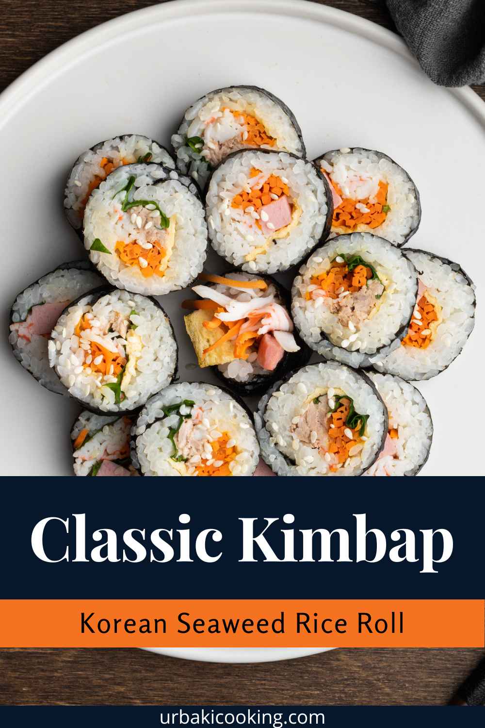 Classic Kimbap: Korean Seaweed Rice Roll – Urbaki Cooking