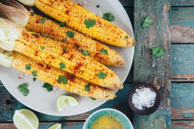 Grilled Corn with Lime and Chili Butter - A Summer Side Dish