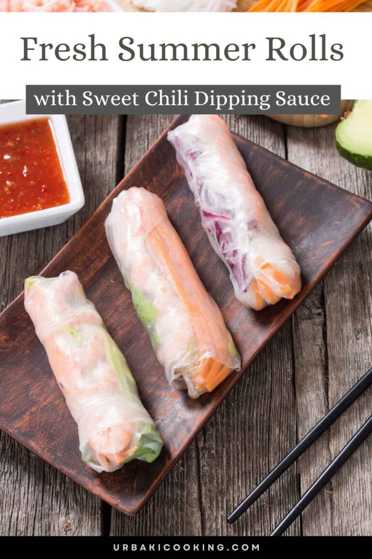 Fresh Summer Rolls with Sweet Chili Dipping Sauce